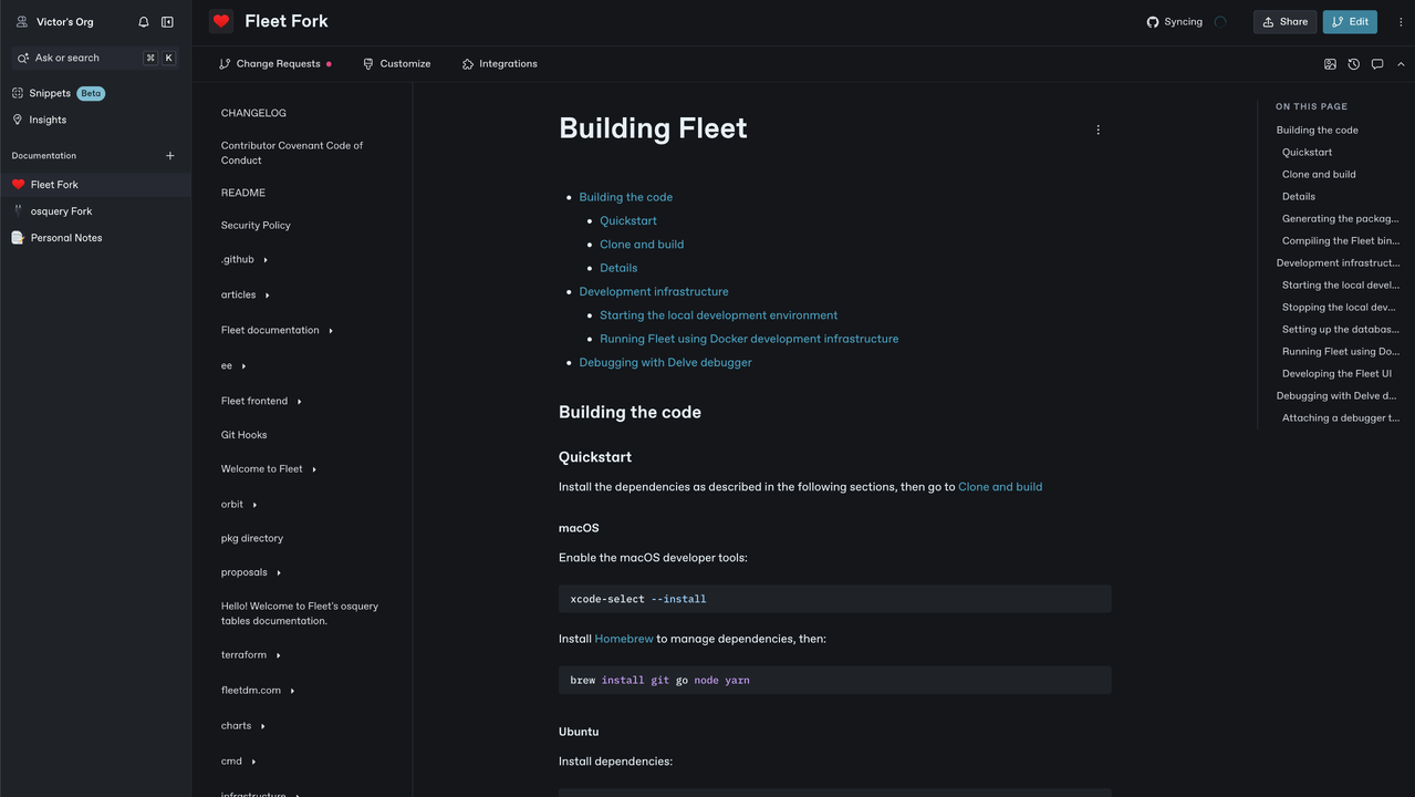 You need a personal dev docs DB (GitBook)